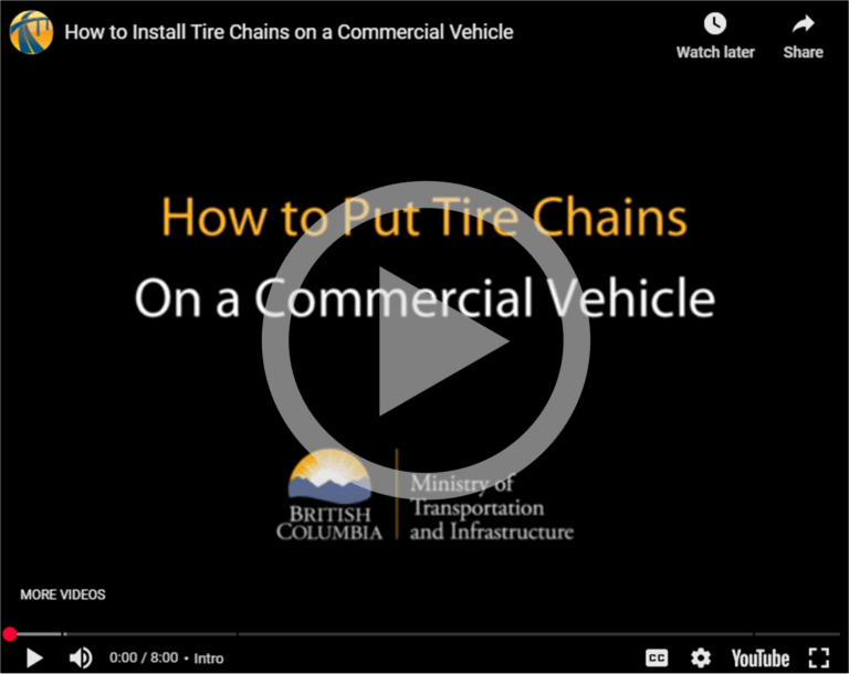 All About Chains and Winter Tires - Safety Driven - TSCBC